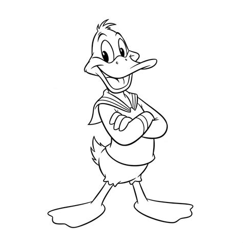 Daffy Duck Semplice Da Colorare Scarica Stampa O Colora Subito Online
