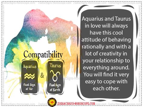 Aquarius And Taurus Compatibility Love Life And Patibility