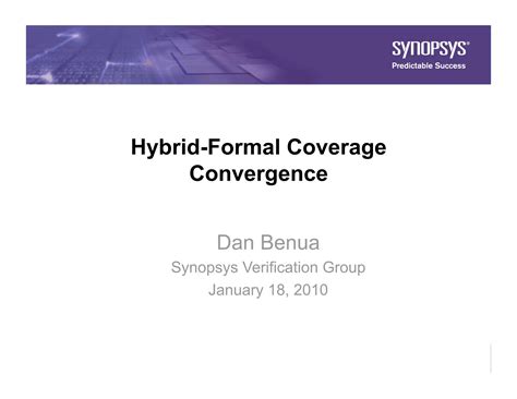 Hybrid Formal Coverage Convergence Ppt
