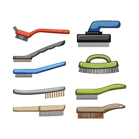 Premium Vector Wire Brush Set Cartoon Vector Illustration