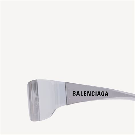 Mono Square Sunglasses In Silver Balenciaga Us