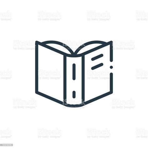 책 개념에서 책 아이콘 벡터 책 편집 가능한 스트로크의 얇은 선 그림 웹 및 모바일 앱 로고 인쇄 미디어에 사용할 선형 기호를 예약합니다 공부에 대한 스톡 벡터 아트 및