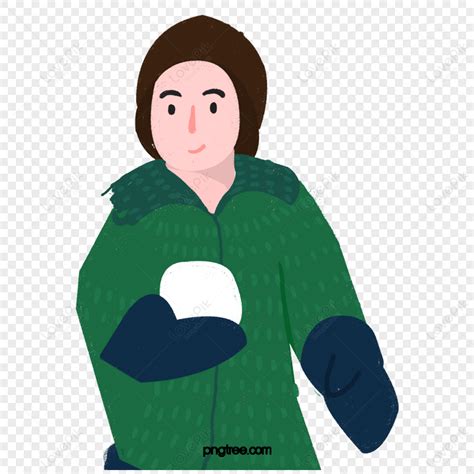 만화 일러스트 겨울 눈덩이 소년장면시즌문자 Png 일러스트 무료 다운로드 Lovepik