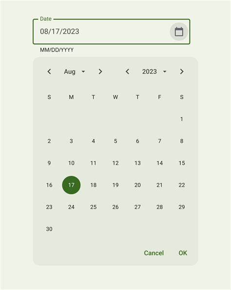 Date Pickers Material Design 3