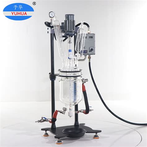 Yuhua 3l Chemical Mixing Glass Reactor Glass Reactor And Double Layer Reactor