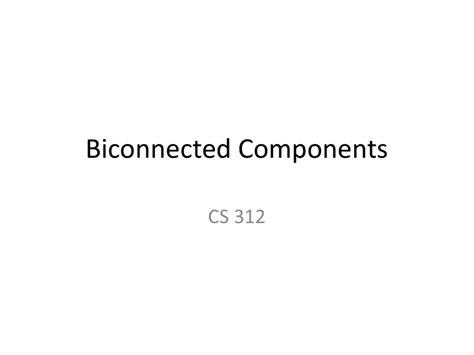 biconnected components
