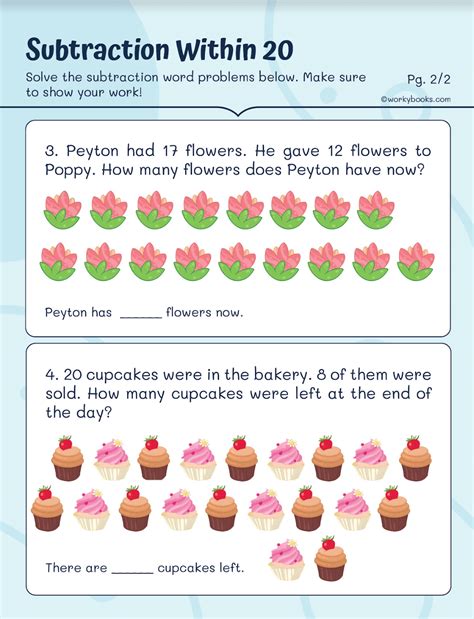 1st Grade Math Word Problems Workybooks Workybooks