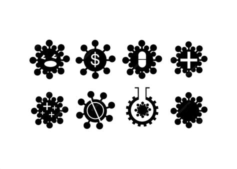 Premium Vector Bacteria Microbes And Viruses Icons Set Vector Logo