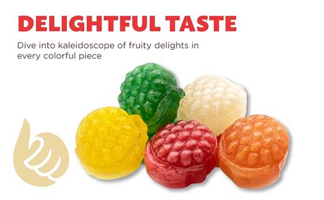 Old Fashioned Assorted Fruit Drops Hard Candy Classic Sweets 2 Pound Pack