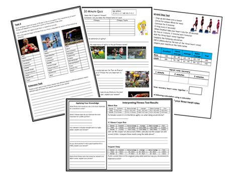 GCSE PE Edxcel Components Of Fitness Fitness Testing Teaching Resources
