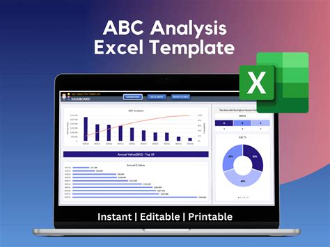 Abc Analysis Excel Template Inventory Classification Abc Categorization Template Etsy