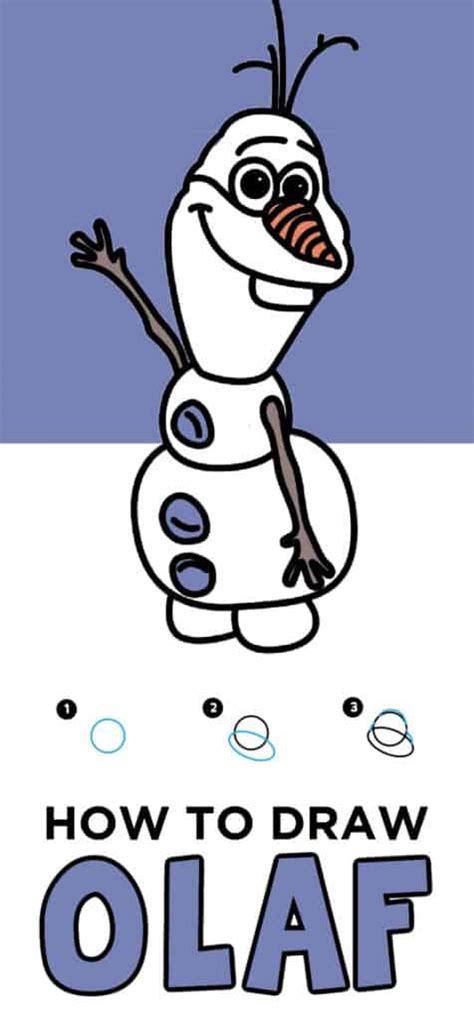 How To Draw Olaf From Frozen Made With HAPPY