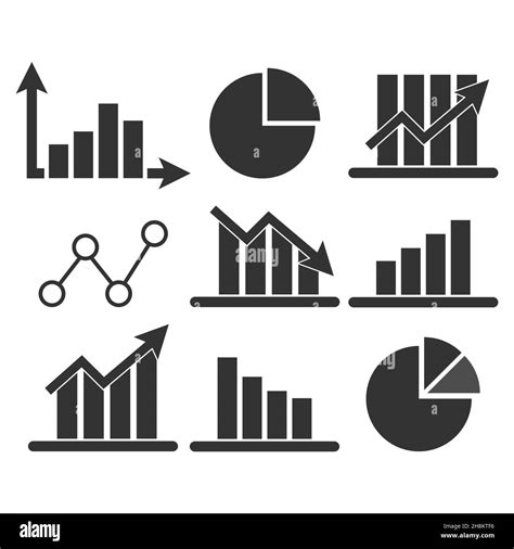 Diagram And Graph Statistic Vector Icon Set Stock Vector Image Art Alamy