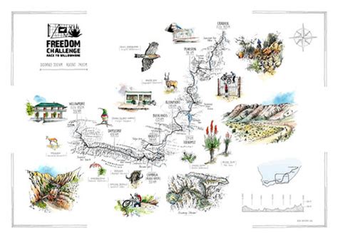 RTW Map Print By Alex Hotchin Freedom Challenge