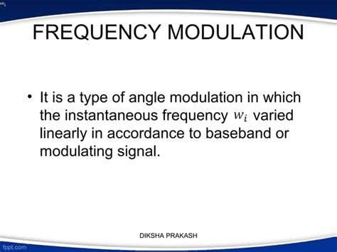 Angle Modulation Ppt