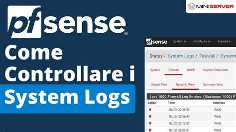 Come Controllare I System Logs Su PfSense YouTube