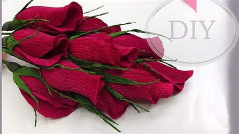 Розы из гофрированной бумаги 🌹 Diy Paper Rose 🌹 Cómo Hacer Rosas Youtube