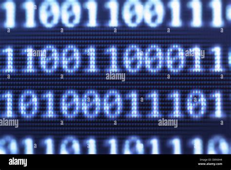 Rows Of Numbers Forming Binary Code Stock Photo Alamy