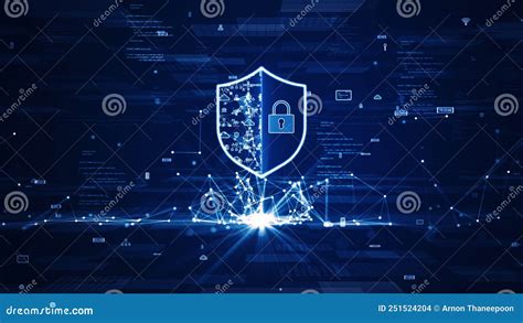 Cybersecurity Shield Activation Royalty Free Stock Photography CartoonDealer Com