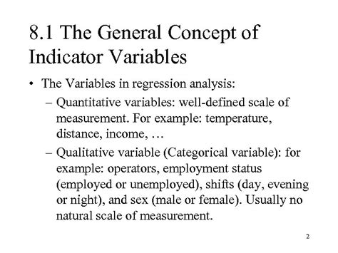 Chapter 8 Indicator Variable Ray Bing Chen Institute Of