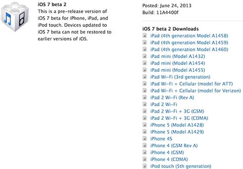 IOS Beta Available For Download Now Includes IPad IPad Mini Support