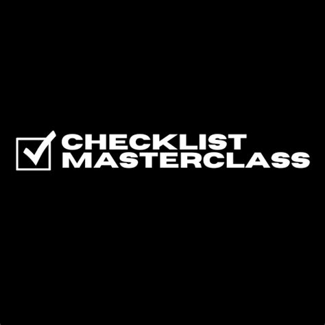 Home Checklist Masterclass