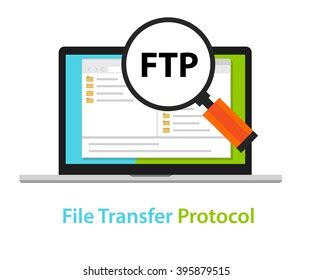 Ftp File Transfer Protocol Computer Icon Stock Vector Royalty Free Shutterstock