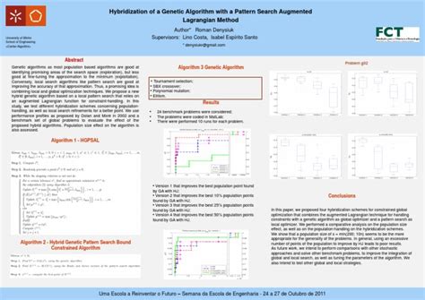 hybridization of a genetic algorithm with a pattern search augmented lagrangian method