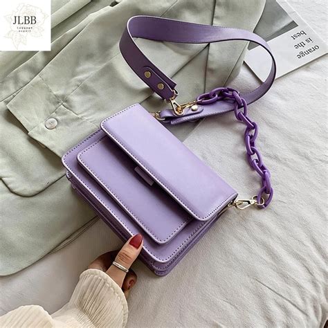 체인 디자인 여성을위한 새로운 미니 Pu 가죽 플랩 가방 2021 여름 레이디 숄더 핸드백 여성 패션 크로스 바디 백숄더 백 Aliexpress