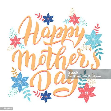 해피 어머니의 날 엽서 인사말 글자 글꼴 텍스트입니다 축하 배너 포스터 어머니의 날 템플릿 벡터 Eps 10 0명에 대한 스톡 벡터 아트 및 기타 이미지 Istock