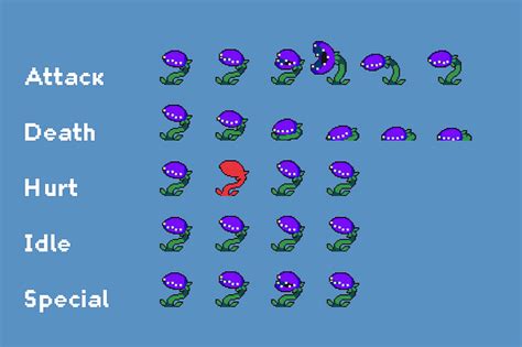 Pixelated Enemy Sprites
