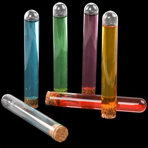 코르크가 있는 투명한 플라스틱 시험관 유리병 학교 실험실 용품 18x105mm 팩당 10 개 티몬