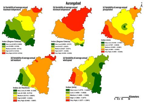 Spatial Climate Variability A Maximum Temperature B Minimum