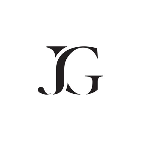 Jg Or Gj Letter Logo Design Vector 8386003 Vector Art At Vecteezy