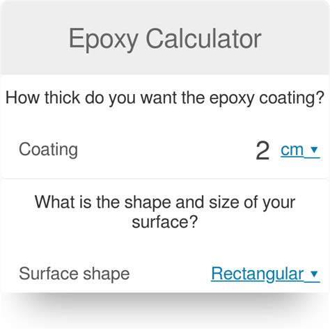 Epoxy Resin Weight Calculator At Carly Decosta Blog