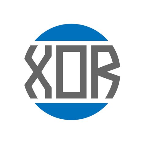 XOR Letter Logo Design On White Background XOR Creative Initials Circle Logo Concept XOR