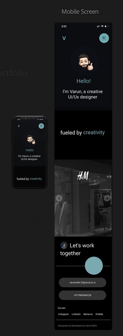 Portfolio Website Frontend Development On Behance
