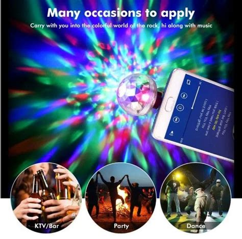 Disco Rgb Light Led Portable Multi Color Room Light Party Colored Ring Light Dj Rgb