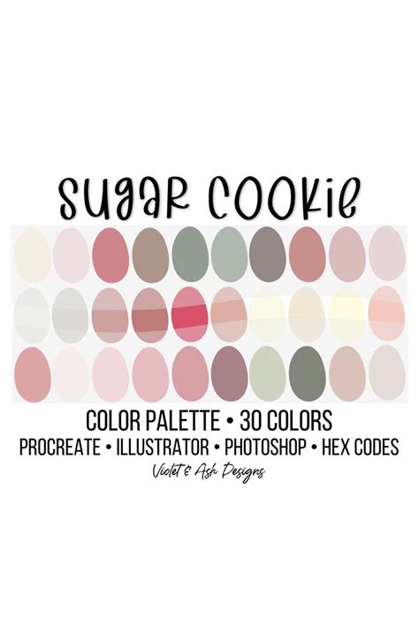 Sugar Cookie Procreate Color Palette Procreate Color Palette Procreate Swatches Photoshop
