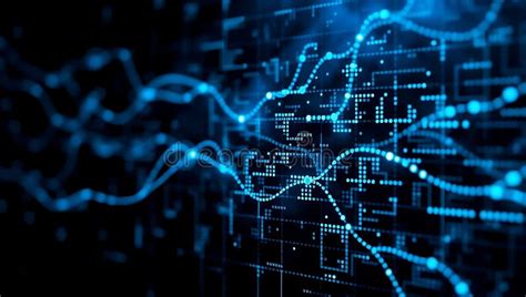 Abstract Blue Data Flow Network Visualization Stock Illustration Illustration Of Analytics