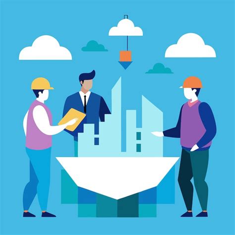 Engineering Group Project Of Architects Premium Ai Generated Vector