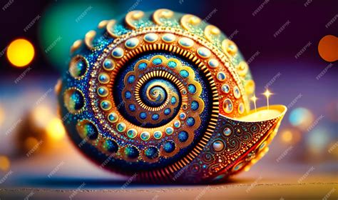 Premium Photo A Snail Shell Covered In Intricate Spirals And Patterns Each Detail Visible In