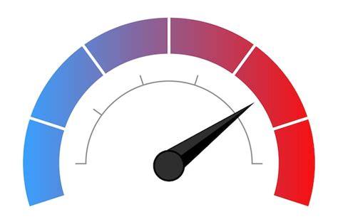 Premium Vector Bluered Speed Tester On Five Divisions Illustration