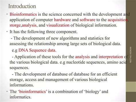 Introduction Of Bioinformatics Pptx