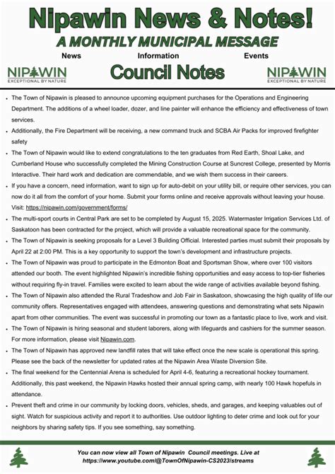 News And Notes From The Town Of Nipawin Nipawin