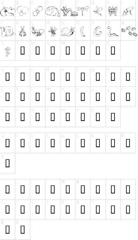 kr cute as a bug font details
