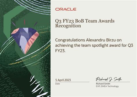 Alexandru B On Linkedin Thankyou Oci Oraclecloudinfrastructure Proudtobeoracle Bobawards