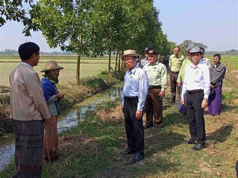 ဧရာဝတီတိုင်းဒေသကြီး အစိုးရအဖွဲ့ ဝန်ကြီးချုပ်နှင့် အဖွဲ့ဝင်များ ကန်ကြီးထောင့်မြို့နယ်ရှိ ဆောင