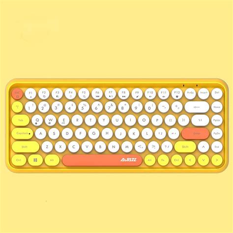 Wireless Bluetooth Keyboard Round Keys Digital Zakka