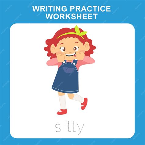 글쓰기 연습 워크시트 교육용 인쇄 가능한 워크시트 어린이를 위한 문자 연습 게임 프리미엄 벡터